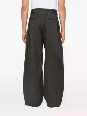 Emporio Armani Pinstripe-pattern Pleated Trousers