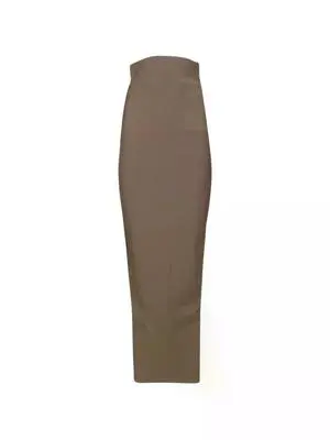 Rick Owens High-waisted Rear-slit Skirt - Grey