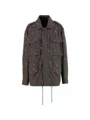 NOVELLE Embroidered-appliqué Cotton Jacket