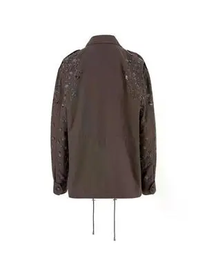 NOVELLE Embroidered-appliqué Cotton Jacket
