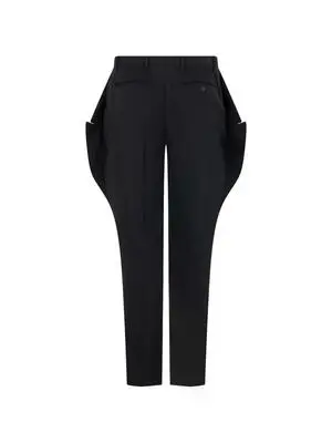 Moschino Exaggerated-hip Tailored Trousers - Black