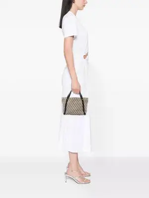 Bottega Veneta 2007-2011 Bv Monogram Jacquard Tote Shoulder Bag