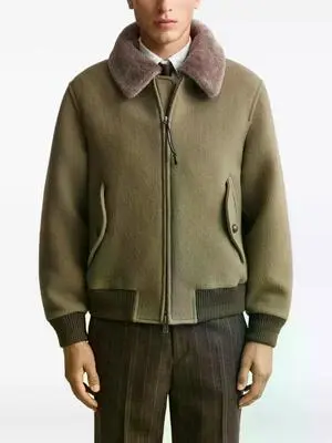 Gant Shearling-collar Wool Jacket