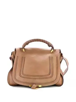 Chloé Marcie Top Handle Bag Leather Medium Shoulder Bag - Brown
