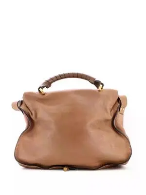 Chloé Marcie Top Handle Bag Leather Medium Shoulder Bag - Brown