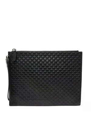 Gucci 2000-2015 Microguccissima Clutch Bag - Black