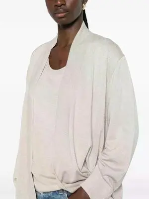 Marina Rinaldi Metallic-effect Knitted Cardigan