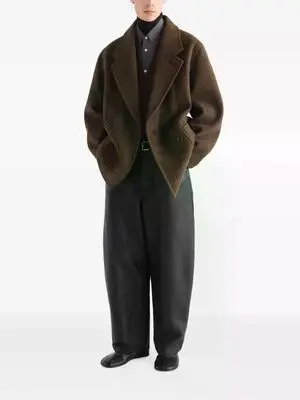 LEMAIRE Double-breasted Felted Coat - Brown