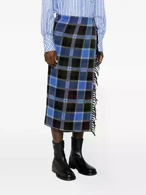 Guest In Residence Fringed Midi Skirt