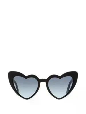 Saint Laurent Loulou Heart-frame Sunglasses - Black