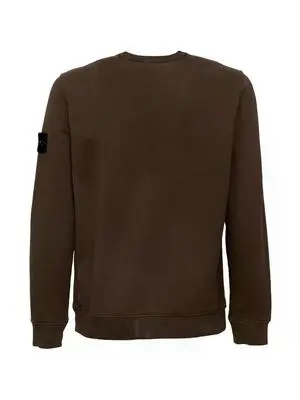 Stone Island 6100049 Brushed Organic Cotton Fleece Sweatshirt - Brown