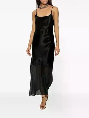 BY MALENE BIRGER Camilla Embroidered-leaf Maxi Dress - Black