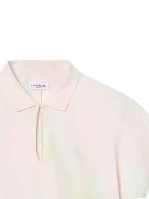 Lacoste Cut-out Scalloped Polo Shirt - Pink