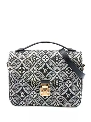 LOUIS VUITTON 2020 Monogram Jacquard Since 1854 Pochette Metis Satchel - Black