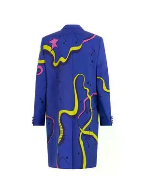 Moschino Graphic-print Single-breasted Coat