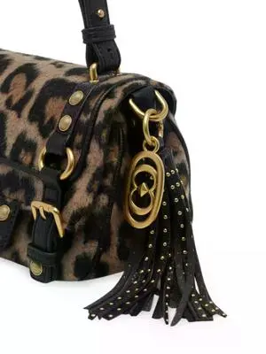 LA CARRIE Animal-print Studded Tote Bag