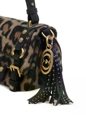 LA CARRIE Animal-print Studded Tote Bag