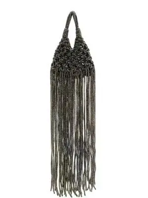 HIBOURAMA Mini Vannifique Fringe Tote Bag - Grey