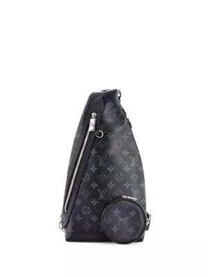 LOUIS VUITTON Duo Sling Bag Monogram Eclipse Canvas Crossbody Bag - Black