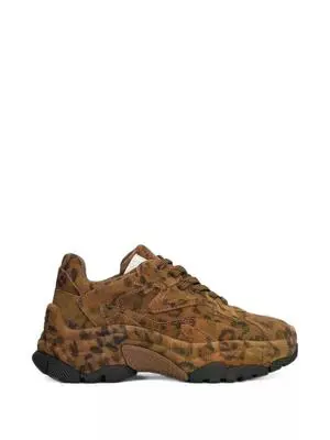 Ash Addict Bis Leopard-print Low-top Sneakers - Brown