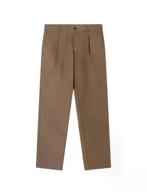 WHITE SAND Sammy Pleated Twill Trousers