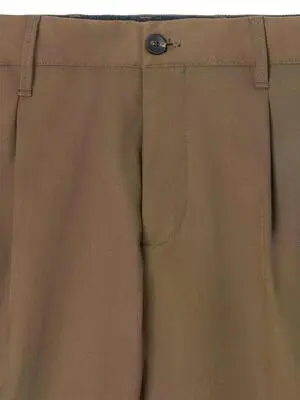 WHITE SAND Sammy Pleated Twill Trousers