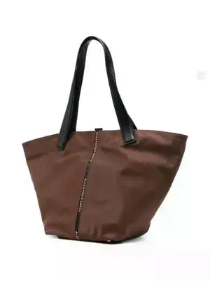 ALEXANDER SMITH Large Laurent Logo-tape Leather-trim Tote Bag