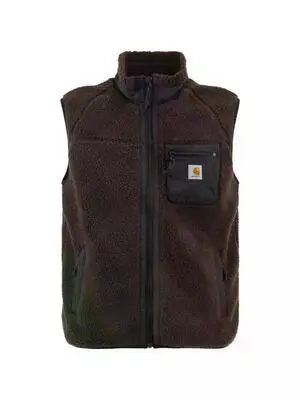 Carhartt Work In Progress Prentis Zip-up Logo-patch Gilet - Brown