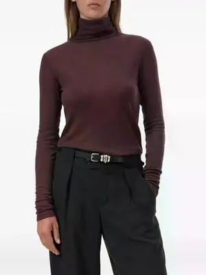Closed Long-sleeve Turtle-neck Top