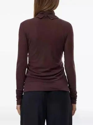 Closed Long-sleeve Turtle-neck Top