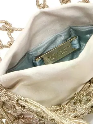 HIBOURAMA Carrie Crystal-embellished Knotted Tote Bag - Gold