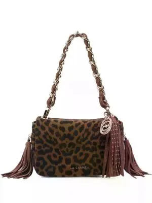 LA CARRIE Lio Leopard-print Clutch Bag