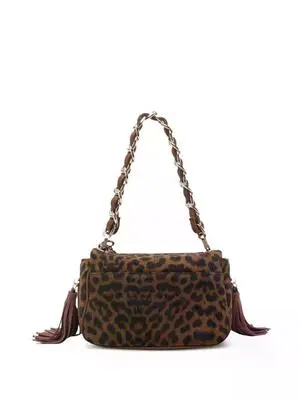 LA CARRIE Lio Leopard-print Clutch Bag - Brown