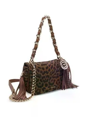 LA CARRIE Lio Leopard-print Clutch Bag - Brown