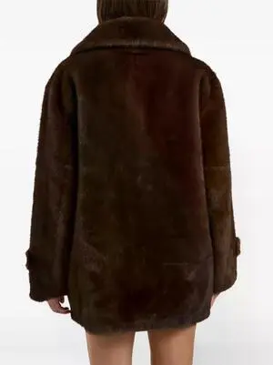 SWORD 6644 Double-breasted Flap-pocket Coat