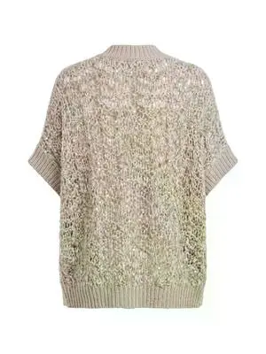 Peserico Sequin-embellished Herringbone Cape