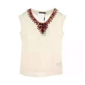 Dolce & Gabbana Crystal-embellished Silk Blouse