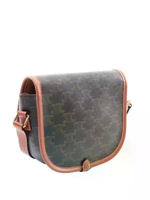 Celine 2000-2026 Medium Triomphe Coated Canvas Folco Crossbody Bag