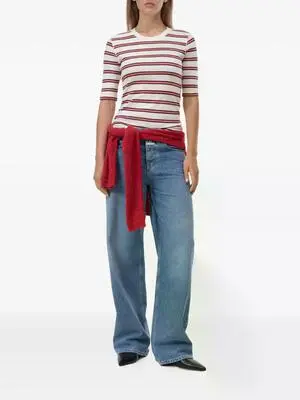 Closed Striped Short-sleeve T-shirt - White