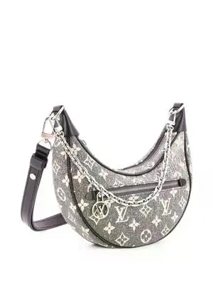 LOUIS VUITTON Loop Handbag Monogram Jacquard Denim Hobo Bag - Metallic