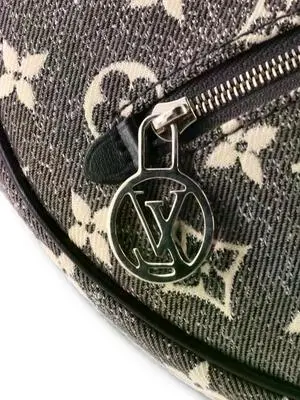 LOUIS VUITTON Loop Handbag Monogram Jacquard Denim Hobo Bag - Metallic