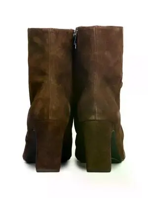 Ash Estelle Leather Ankle Boots - Brown