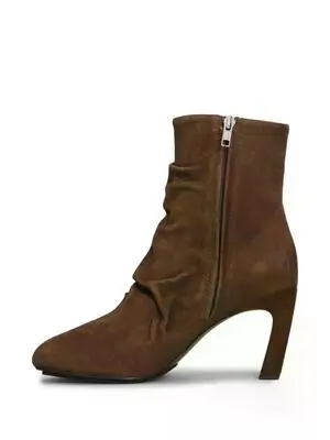 Ash Estelle Leather Ankle Boots - Brown