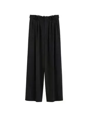 SOSHIOTSUKI Eight Tuck Pleated Wool Trousers