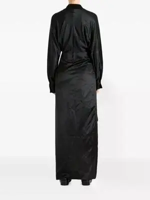 YEHUAFAN Asymmetric Wrap Maxi Dress