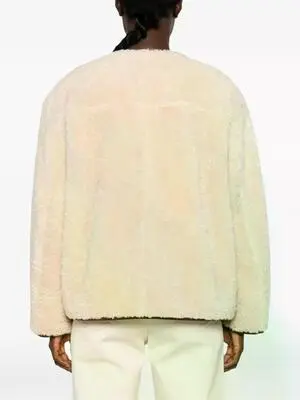 BOSS Contrast-trim Fleece Coat
