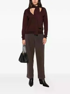 Liu Jo Pressed-crease Turn-up Trousers