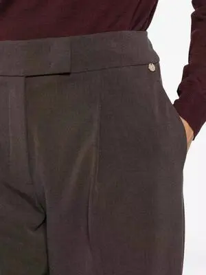Liu Jo Pressed-crease Turn-up Trousers