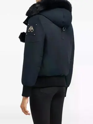 Moose Knuckles Debbie Shearling-trim Hooded Jacket - Blue