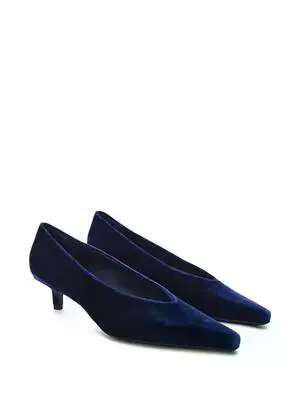 Loulou De Saison Velvet Pumps - Blue